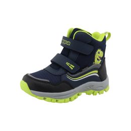 Kappa Jungen Winterboots "Erica", Gr. 29navy, lime, Synthetik, Schuhe, Winterschuhe, Winterstiefel, Snowboots, wasserdicht