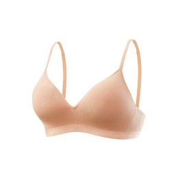Lascana Damen Push-up-BH "COMFY BRA", Gr. 75, braun, Piqu&eacute;, Obermaterial: 50% Baumwolle, 33% Polyamid, 14% Polyester, 3% Elasthan, Basic, BHs, ohne
