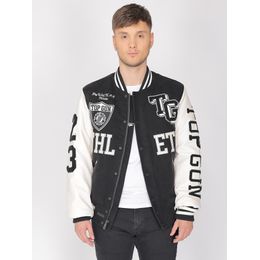 Top Gun Herren Collegejacke "TG23001", schwarz, Gr. XL, Obermaterial, Futter, Wattierung, Strick: 100% Polyester . Beschichtung &Auml;rmel: 100%