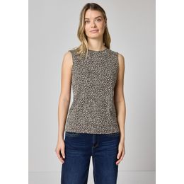Street One Damen Tanktopmolten earth, Gr. 40, Web, 48% Baumwolle, 48% Modal, 4% Elasthan, Tops, Jersey