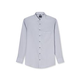 OLYMP Herren Businesshemd "OLYMP Luxor, Modern Fit, New Kent"silbergrau, Gr. 47, 100% Baumwolle, Hemden