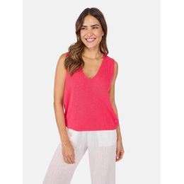 LIEBLINGSST&Uuml;CK LIEBLINGSST&Uuml;CK Damen T-Shirt "AnjuliL"365, rot, Gr. 40, 88% Baumwolle, 12% Leinen, Shirts, mit Leinen