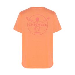 Chiemsee Damen T-Shirt, orange, Gr. XS, unifarben, 100% Baumwolle, Shirts, - mit gro&szlig;em Backprint