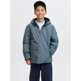 Jack & Jones Jungen Outdoorjacke "JJEBROOK REVERSIBLE JACKET SN JNR"stormy weather detail:schwarz, Gr. 176, JACK & JONES JUNIOR, unifarben, Web, Obermaterial: