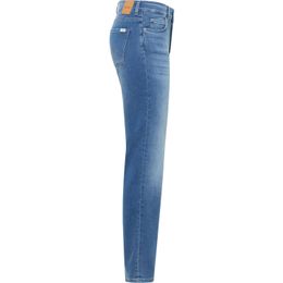 Mustang Damen Straight-Jeans "Damen Style Crosby Relaxed Straight", blau, Gr. 26, unifarben, Denim/Jeans, 78% Baumwolle, 10% Lyocell, 9%