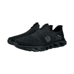 Bugatti Herren Slip-On Sneaker, Gr. 40schwarz, Textil, Schuhe, Schlupfschuh, Freizeitsneaker, Running-Sneaker, leichte Laufsohle