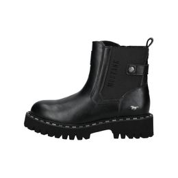 Mustang Shoes Damen Stiefelette "Mustang Shoes Stiefelette Lederimitat/Textil", Gr. 38, schwarz, Lederimitat, Textil, Schuhe