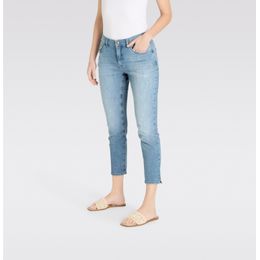 MAC Damen 7/8-Jeans "MELANIE 7/8 Summer", blau, Gr. 34, unifarben, Denim/Jeans, Obermaterial: 98% Baumwolle, 2% Elasthan, Jeans, mit Stretch