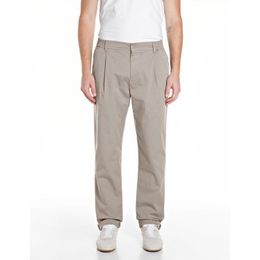 Replay Herren Chinohose "ADHANN"khaki, Gr. 32, Web, Obermaterial: 97% Baumwolle, 3% Elasthan, Hosen, im Tapered Fit