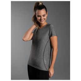 TRIGEMA Damen T-Shirt "TRIGEMA Sportshirt in Melange-Optik", bunt, Gr. M, Stoff, 90% Polyester, 10% Elasthan, Shirts