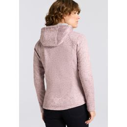 Killtec Damen Strickfleecejacke "KOW 5 WMN KNTFLC JCKT", rosa, Gr. 46, Obermaterial: 100% Polyester, Jacken, mit Seitentaschen mit Zipper, aus