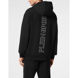 Plein Sport Herren Sweatshirt "Scratch", silber, Gr. XL, Obermaterial: 88% Baumwolle, 12% Polyester, Sweatshirts