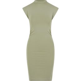 Urban Classics Damen Shirtkleid "Urban Classics Ladies Short Cotton Jersey Dress", gr&uuml;n, Gr. S, unifarben, 95% Baumwolle, 5% Elasthan, Kleider