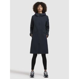 Khujo Damen Regenmantel "FEMKE", blau, Gr. S, unifarben, Canvas, 100% Polyester, M&auml;ntel