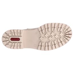 Rieker Damen Chelseaboots, Gr. 37, beige, Lederimitat, Schuhe, Stiefelette, Boots mit breitem Stretch an der Seite