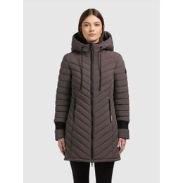 Khujo Damen Steppmantel "NITA4", braun, Gr. M, unifarben, Steppware, Obermaterial: 100% Polyester. Futter: 100% Polyester. Wattierung: 100%
