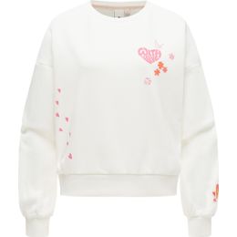 Ragwear Damen Sweater "Wuss PP"elfenbeinfarben, Gr. S, Material: 70% Baumwolle, 30% Polyester, Sweatshirts, l&auml;ssiges oversized Damen Sweatshirt mit