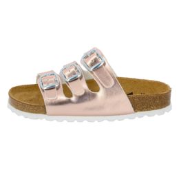 Lico M&auml;dchen Pantolette "Pantolette Bioline Kids Shine", Gr. 27, rosa, Synthetik, Schuhe