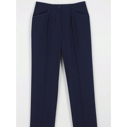 COME ON Damen B&uuml;gelfaltenhose, blau, Gr. 40, unifarben, 65% Polyester, 32% Viskose, 3% Elasthan, Hosen