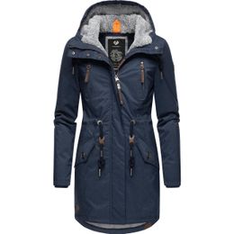 Ragwear Damen Wintermantel "Elsie Melange", blau, Gr. XS, Obermaterial: 100% Polyester. Innenfutter: 100% Polyester. Wattierung: 100% Polyester,