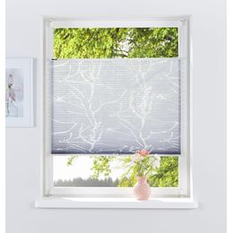 Plissee OTTO HOME, B:60cm H:130cm, grau, Obermaterial: 70% Viskose, 30% Polyester, Badezimmer, Plissees, "Anna", transparentes &Auml;stemotiv, Bestseller,