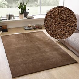 Wollteppich OTTO HOME, B:200cm H:14mm L:290cm, braun, Wolle, Wohnzimmer, Teppiche, "Gabbo Natur, Handgefertigt, Teppich, reine Wolle, meliert", reine