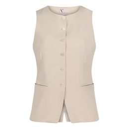 Vera Mont Damen Strickweste "Damen mit Knopfleiste", beige, Gr. 38, Obermaterial: 96% Polyester, 4% Elasthan. Futter: 100% Polyester, Westen
