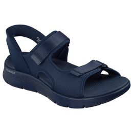 Skechers Herren Sandale "GO WALK FLEX SANDAL-EASY ENTRY", Gr. 45navy, Textil, unifarben mit Farbeinsatz, Schuhe, Sommerschuh, Sandalette, Slip-In mit