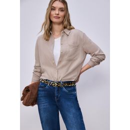 Street One Damen Lederg&uuml;rtelschwarz, Gr. 100, Stoff, 100% Rindsleder, G&uuml;rtel, Echtleder