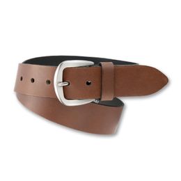 Bernd G&ouml;tz BERND G&Ouml;TZ Herren Lederg&uuml;rtel "Lederg&uuml;rtel mit silberfarbener Schlie&szlig;e", braun, Gr. 100, Rindsleder, G&uuml;rtel