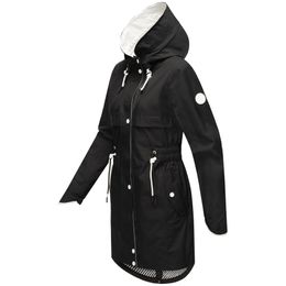 Navahoo Damen Kurzmantel "Xankaa", schwarz, Gr. XL, Obermaterial: 100% Polyester. Futter: 100% Polyester, M&auml;ntel, Modischer Damen &Uuml;bergangsparka