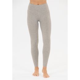 Endurance Damen Trainingstights "Gillia", grau, Gr. 42, meliert, 65% Polyester, 27% Viskose, 8% Elasthan, Hosen, Quick Dry