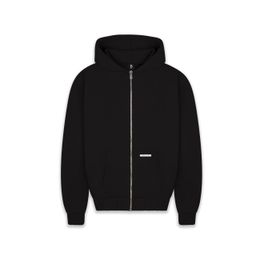 DROPSIZE Herren Sweatjacke "Dropsize Herren Super Heavy Blank Zip-Hoodie", schwarz, Gr. XL, unifarben, 70% Baumwolle, 30% Polyester, Sweatjacken