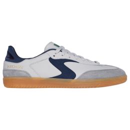 Skechers Herren Sneaker "HOTSHOT", Gr. 45, grau, Leder, Veloursleder, kontrastfarbene Details, Schuhe, mit Kontrastbes&auml;tzen