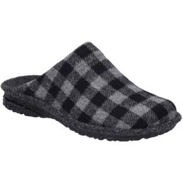 Josef Seibel Herren Hausschuh "Toulouse 03, schwarz-grau", Gr. 40, schwarz, Obermaterial: 100% Textilmaterial TEXMAT., Schuhe