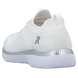 RIEKER SPORT Damen Slip-On Sneaker, Gr. 41, wei&szlig;, Textil, Schuhe, Slipper, Freizeitschuh, Schlupfschuh mit Elastik-Einstieg