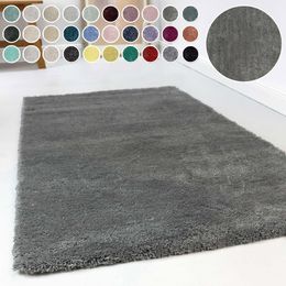 Hochflor-Teppich Esprit, B:130cm H:25mm L:190cm, grau, Kunstfaser, Teppiche, "Relaxx ESP-4150", Wohnzimmer, sehr gro&szlig;e Farbauswahl, weicher dichter