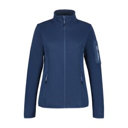 Icepeak Damen Fleecejacke "BOWERSVILLE", blau, Gr. S, kontrastfarbene Details, unifarben, Fleece, Obermaterial: 100% Polyester, Jacken, mit