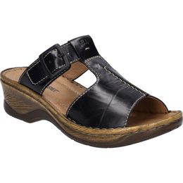 Josef Seibel Damen Clog "Catalonia 87, schwarz", Gr. 42, schwarz, Obermaterial: 100% Rindsleder Leather cow., Schuhe