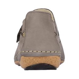 Waldl&auml;ufer WALDL&Auml;UFER Damen Sandale "HELIETT", Gr. 6,5, grau, Nubukleder, unifarben, Schuhe, Keilsandalette, Sommerschuh, Komfortschuh, Klettverschl&uuml;sse, H-Weite
