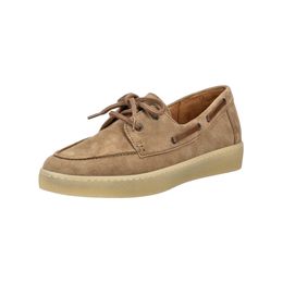 Gabor Damen Slipper "Gabor Slipper Veloursleder", Gr. 37, beige, Veloursleder, Schuhe
