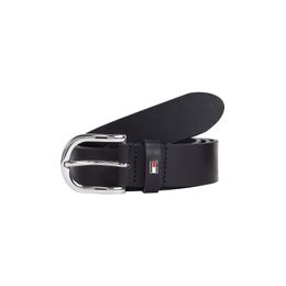 Tommy Hilfiger Damen Lederg&uuml;rtel "New Danny", blau, Gr. 95, Leder, G&uuml;rtel, mit dezenter Logo-Schlaufe