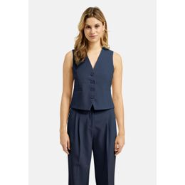 Smith & Soul SMITH & SOUL Damen Anzugweste, blau, Gr. L, unifarben, Web, Material: 68% Polyester, 24% Viskose, 8% Elasthan, Westen