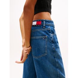 Tommy Jeans Damen Relax-fit-Jeans "MIA MR RLXD STR"denim schwarz2, Gr. 27, unifarben, Denim/Jeans, Obermaterial: 99% Baumwolle, 1% Elasthan, Jeans,