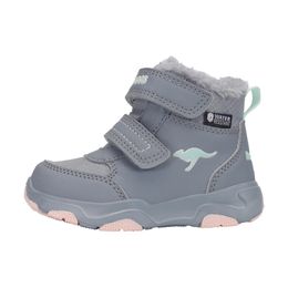 Kangaroos Jungen Winterboots "KS-YOTTO MID V RTX", Gr. 25ultimate grau, frost pink, Synthetik, Textil, Schuhe, Snowboots, Winterboots, Winterschuhe,