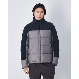 Champion Herren Winterjacke, schwarz, Gr. L, unifarben, Steppware, Obermaterial: 100% Polyamid, Jacken, mit Kapuze, aus Polyamid