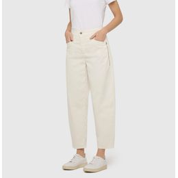 MAC Damen Stoffhose "BORA 2.3 zip", beige, Gr. 44, unifarben, Web, Obermaterial: 96% Baumwolle, 4% Elasthan, Hosen, mit Stretch