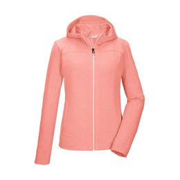 Killtec Damen Fleecejacke "KOS 49 WMN FLC JCKT", rosa, Gr. 48, Obermaterial: 90% Polyester, 10% Elasthan, Jacken, Fleecejacke mit Kapuze, Kinnschutz