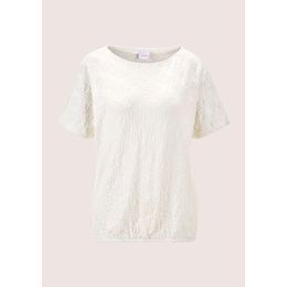 Madeleine Mode MADELEINE Damen Langarmshirt "Sweatshirt Sweatshirt mit Gummibund", wei&szlig;, Modern, Gr. 40, Obermaterial: 68% Baumwolle CO. 27% Polyester PES. 5%