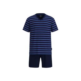 G&ouml;tzburg G&Ouml;TZBURG Herren Schlafanzug "Pyjama Shorty Klima Aktiv", Gr. L, blau, Obermaterial: 60% Baumwolle CO. 40% Polyester PES., Homewear-Sets